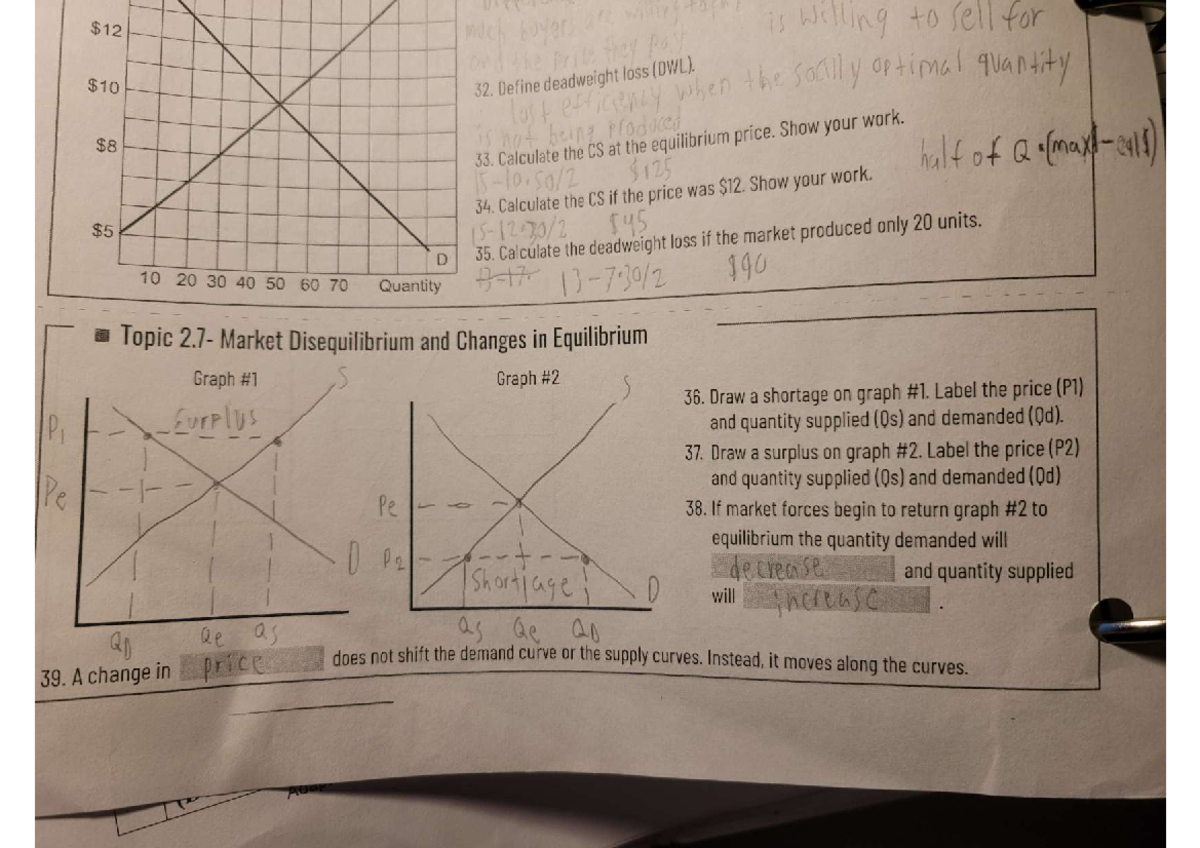 Unit 2 SG 3 - Study guide - ECON 19800 - Studocu