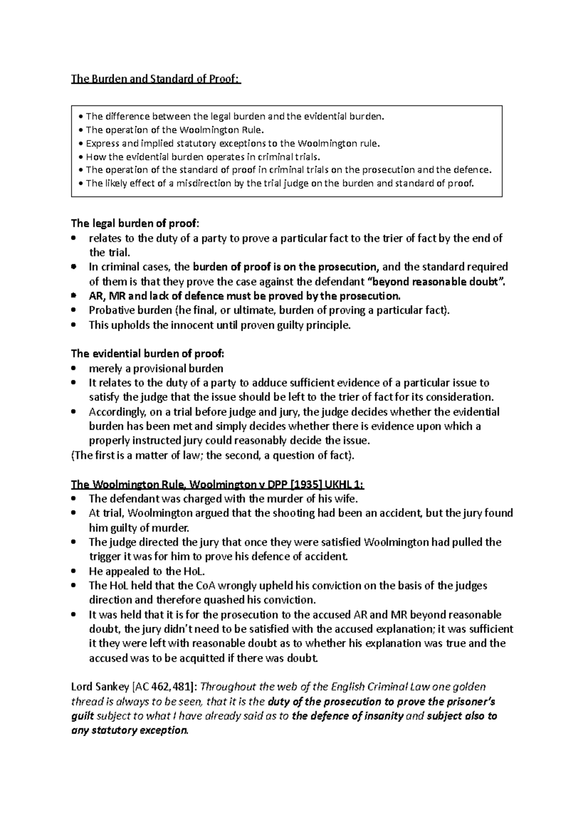 5b. burden and standard of proof - The Burden and Standard of Proof ...