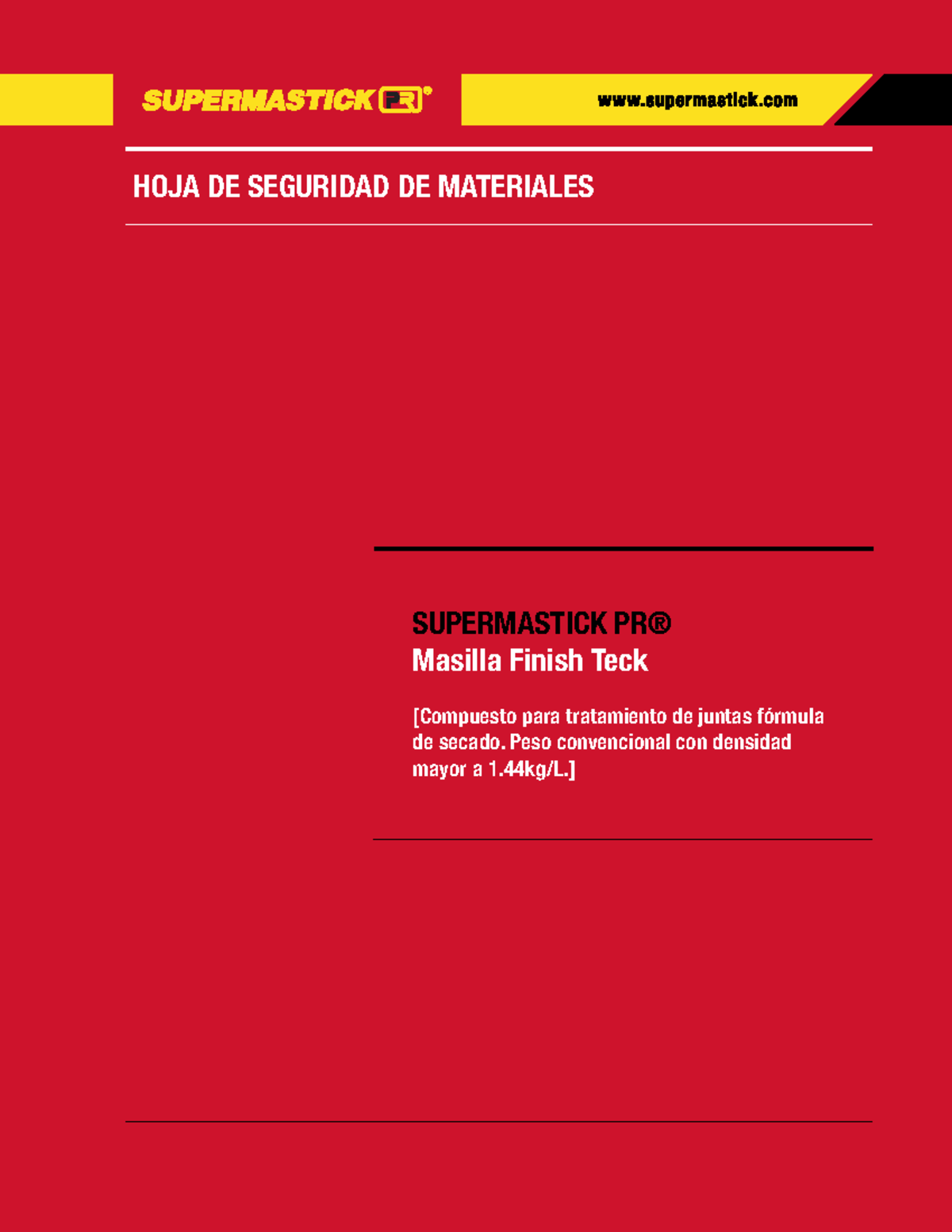 5 hoja de seguridad Masilla Finish Teck - SUPERMASTICK PR® Masilla ...