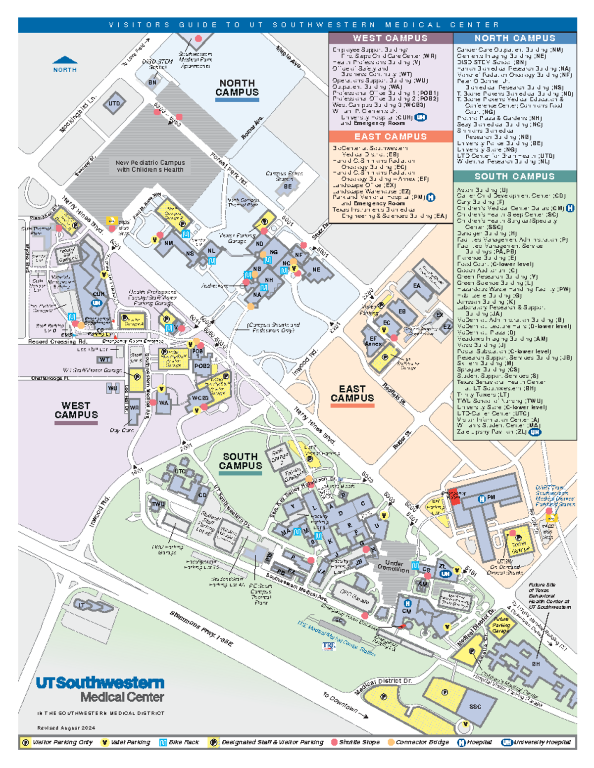 UT Campus Map-Aug 2024 - thrgdsfzxtdgrxvc - LT NORTH V NA EB EA EC EX ...