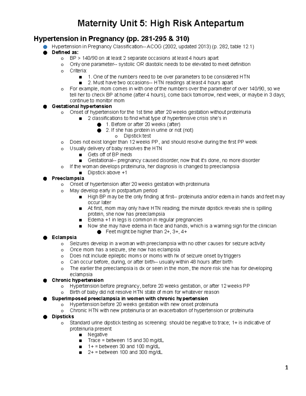 Exam 3 - Updated in 2022 - Maternity Unit 5: High Risk Antepartum ...