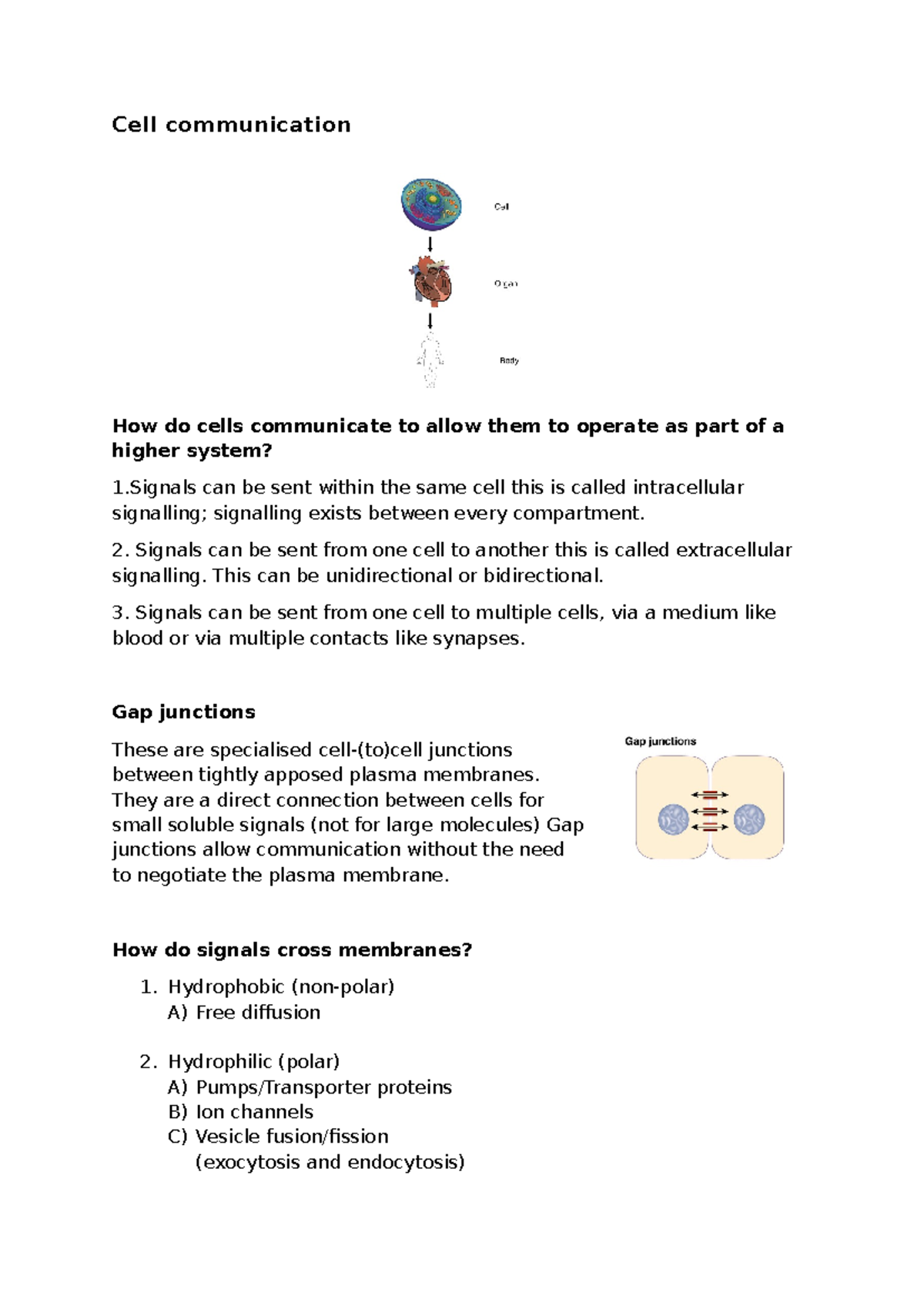 Cell communication 2 - Good - Cell communication How do cells ...