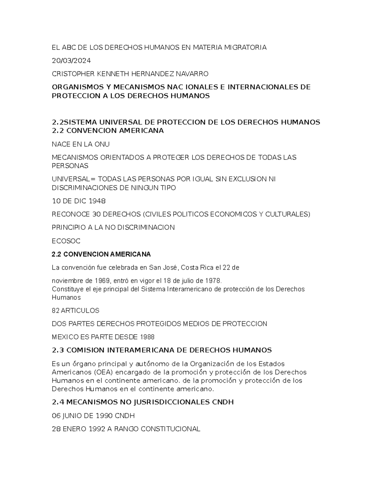 El Abc De Los Derechos Humanos En Materia Migratoria Curso Anotaciones