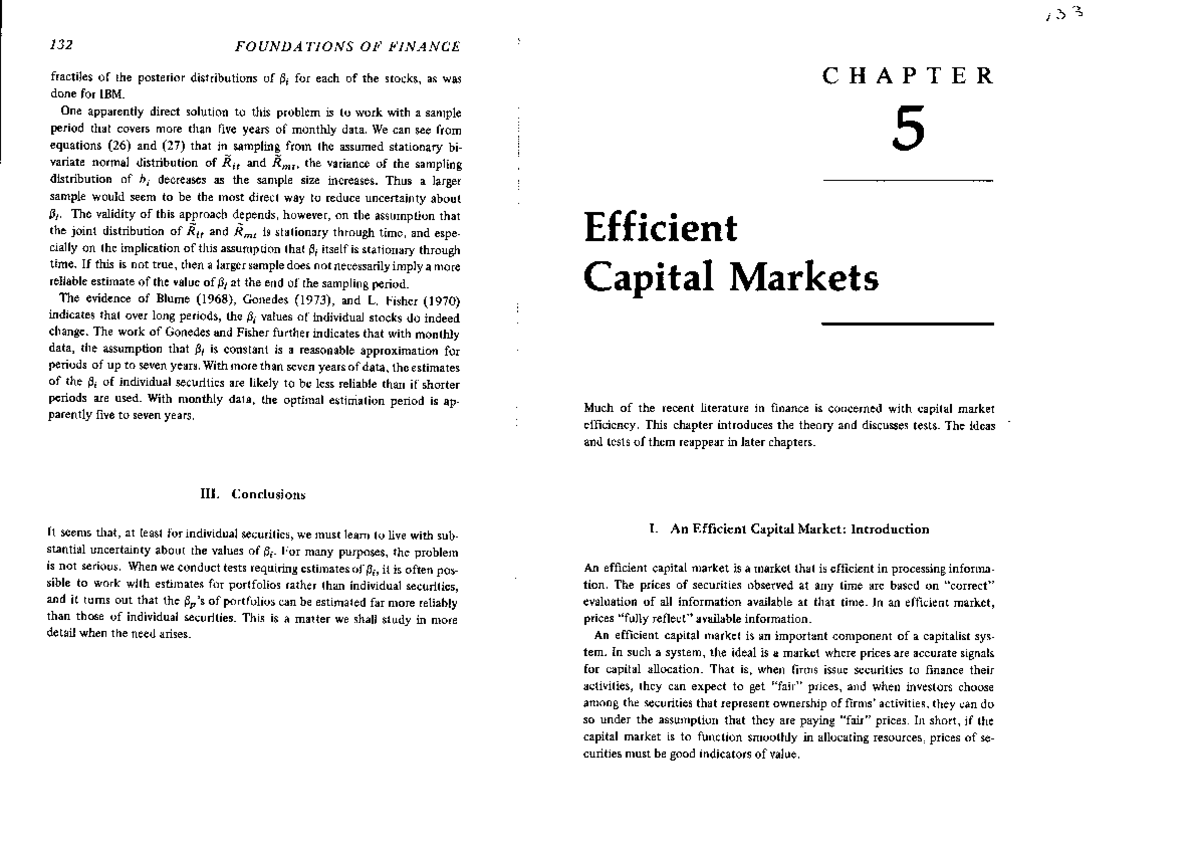 Chapter 5 Efficient Capital Markets - TEORÍA Y POLÍTICA MONETARIA - Studocu