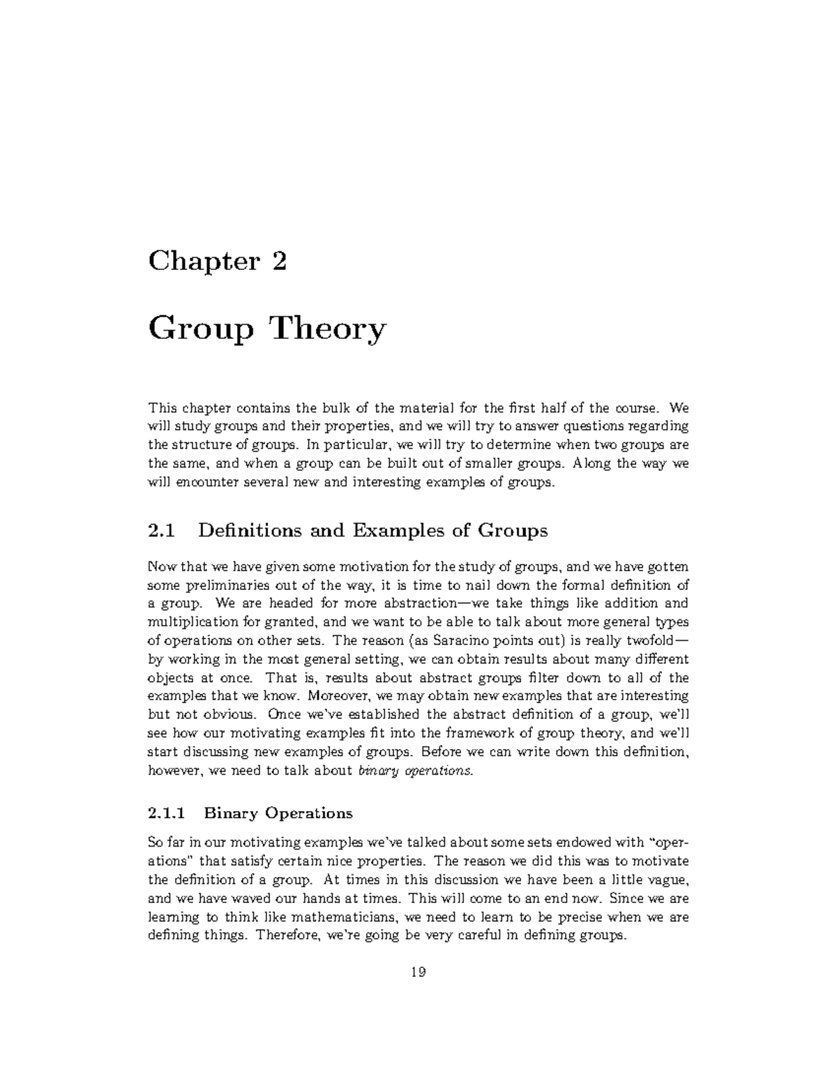 ABS - An assignment for basic Abstract algebra concepts. - Chapter 2 ...