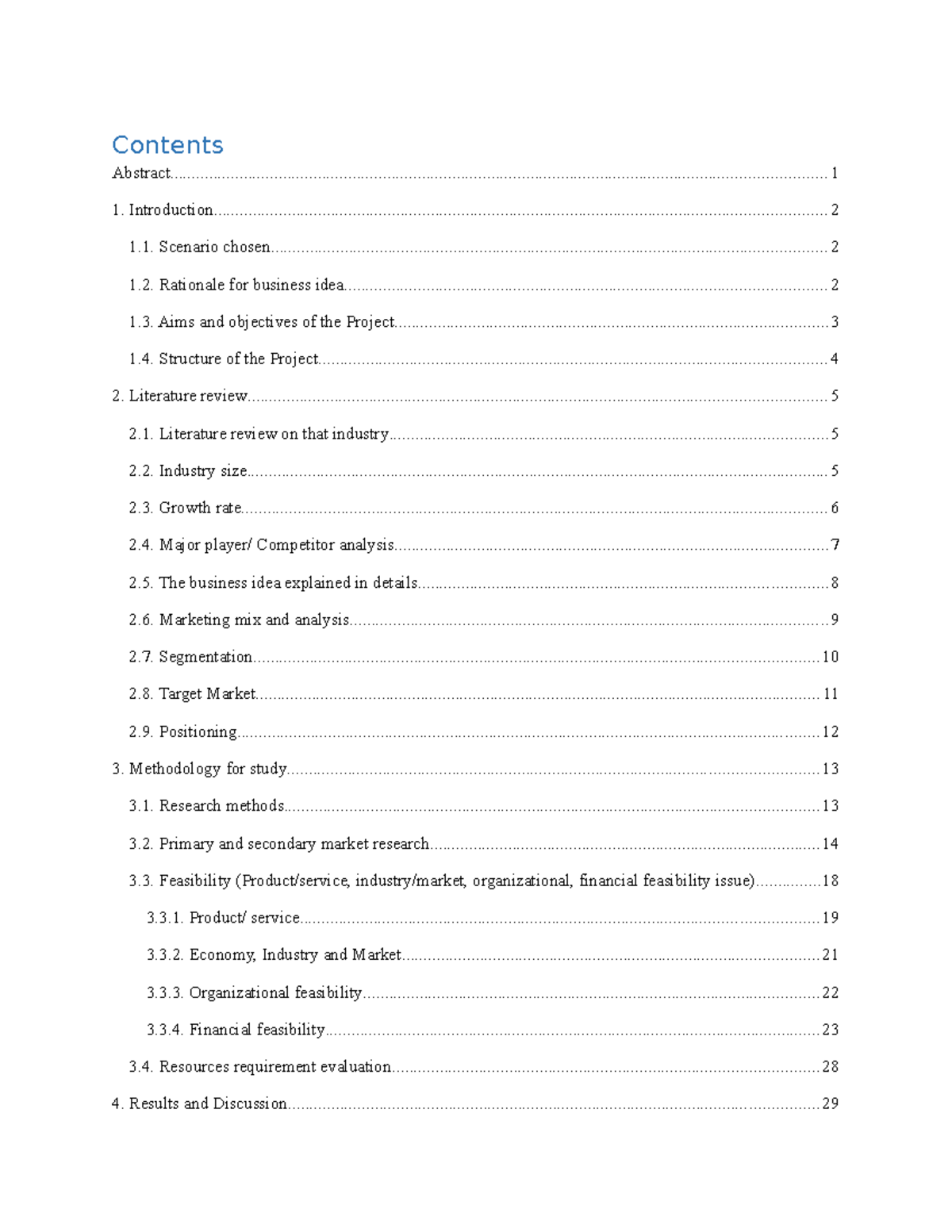 Final Assignment - Contents - Studocu