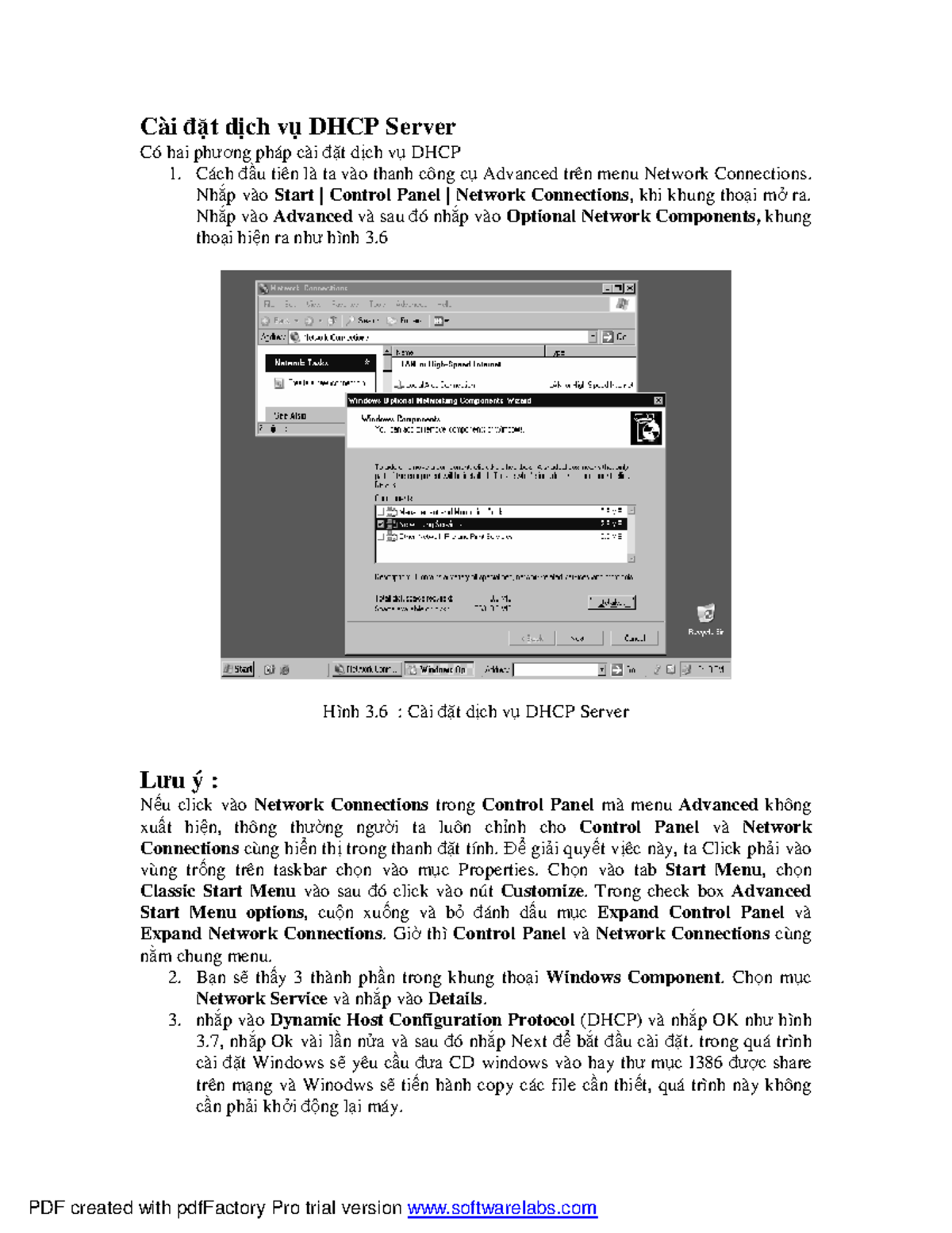 Lab DHCP Server - cntt - Cài đặt dịch vụ DHCP Server Có hai phương pháp cài đặt dịch vụ DHCP 1 ...