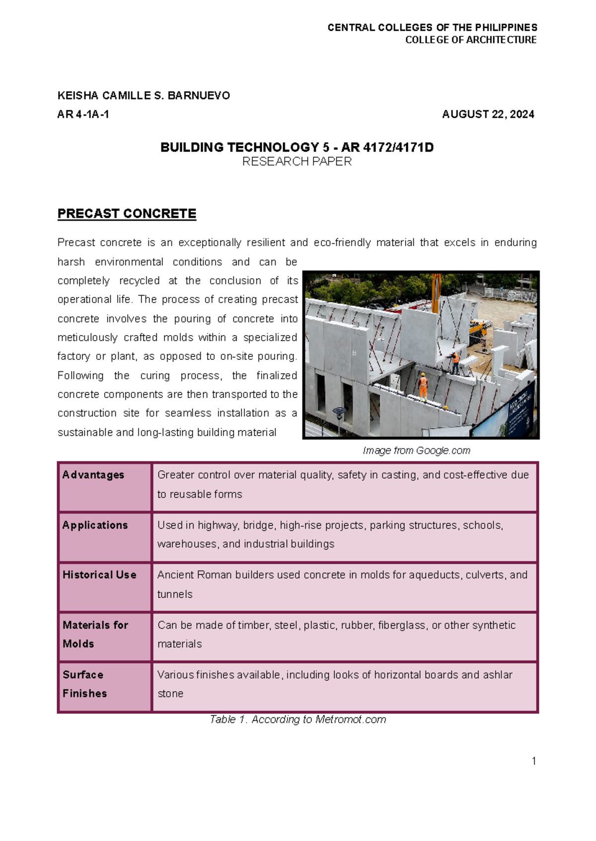 Building Utilities 5 - Research ( Keshi Barnuevo) - ####### COLLEGE OF ...