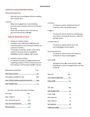 FAR Reviewer - FAR 1. DEFINITION OF ACCOUNTING a. A service activity ...