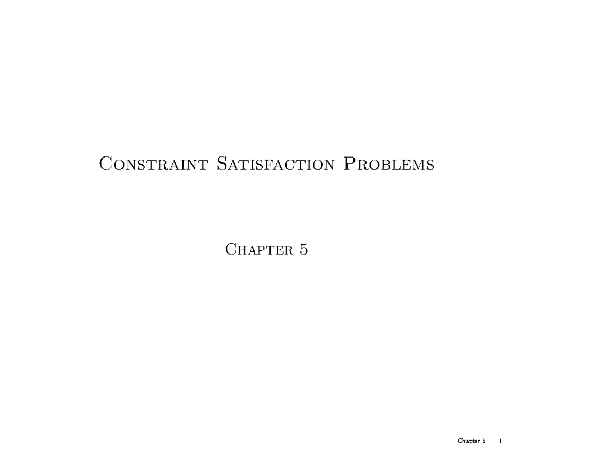 Chapter 05 - These are Lectures based on Artificial Intelligence ...