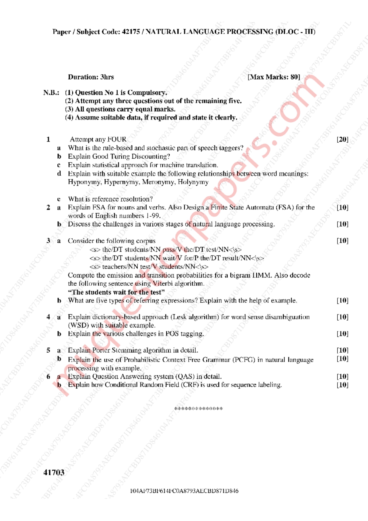 Nlp com - Natural language Processing - Studocu
