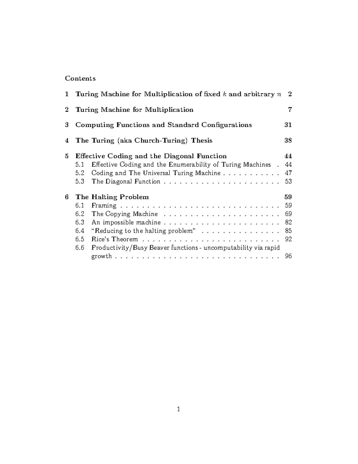 414 F24 lecture 6 Turing Machines Multiplication Coding Halting Problem ...