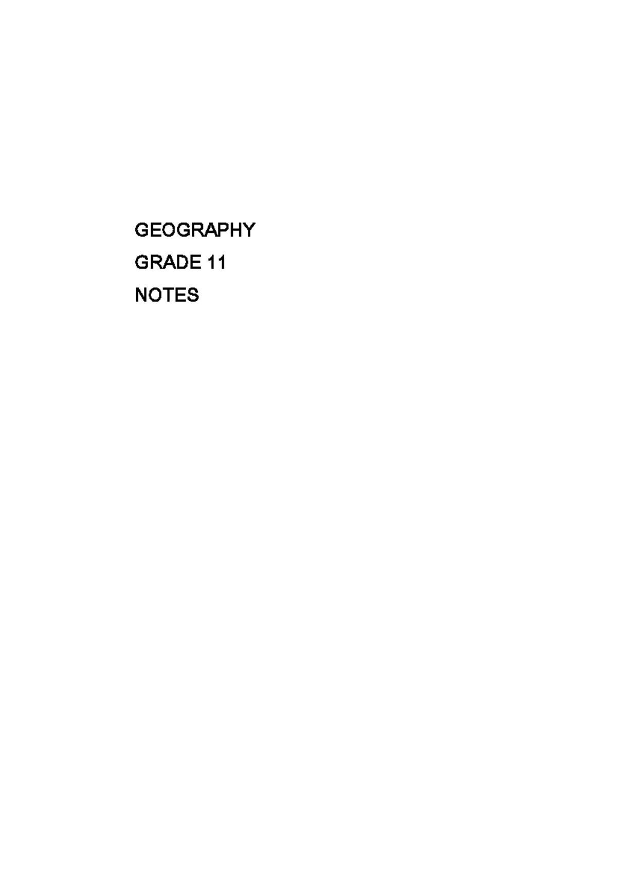 Grade 11 Geography Notes GEOGRAPHY GRADE 1 1 NOTES Using Resources To