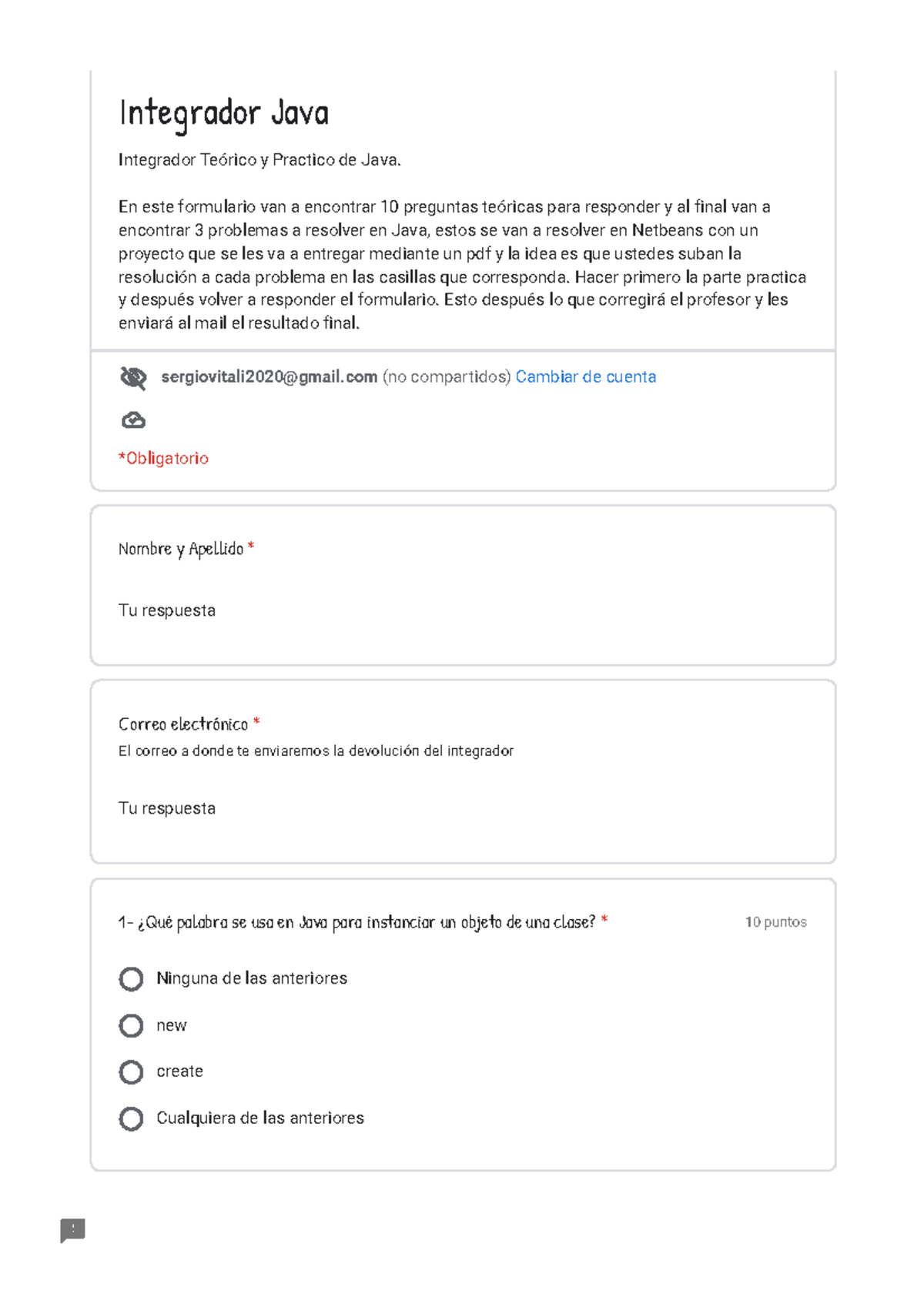 Integrador Java - apuntes de so - 10 puntos Ninguna de las anteriores ...