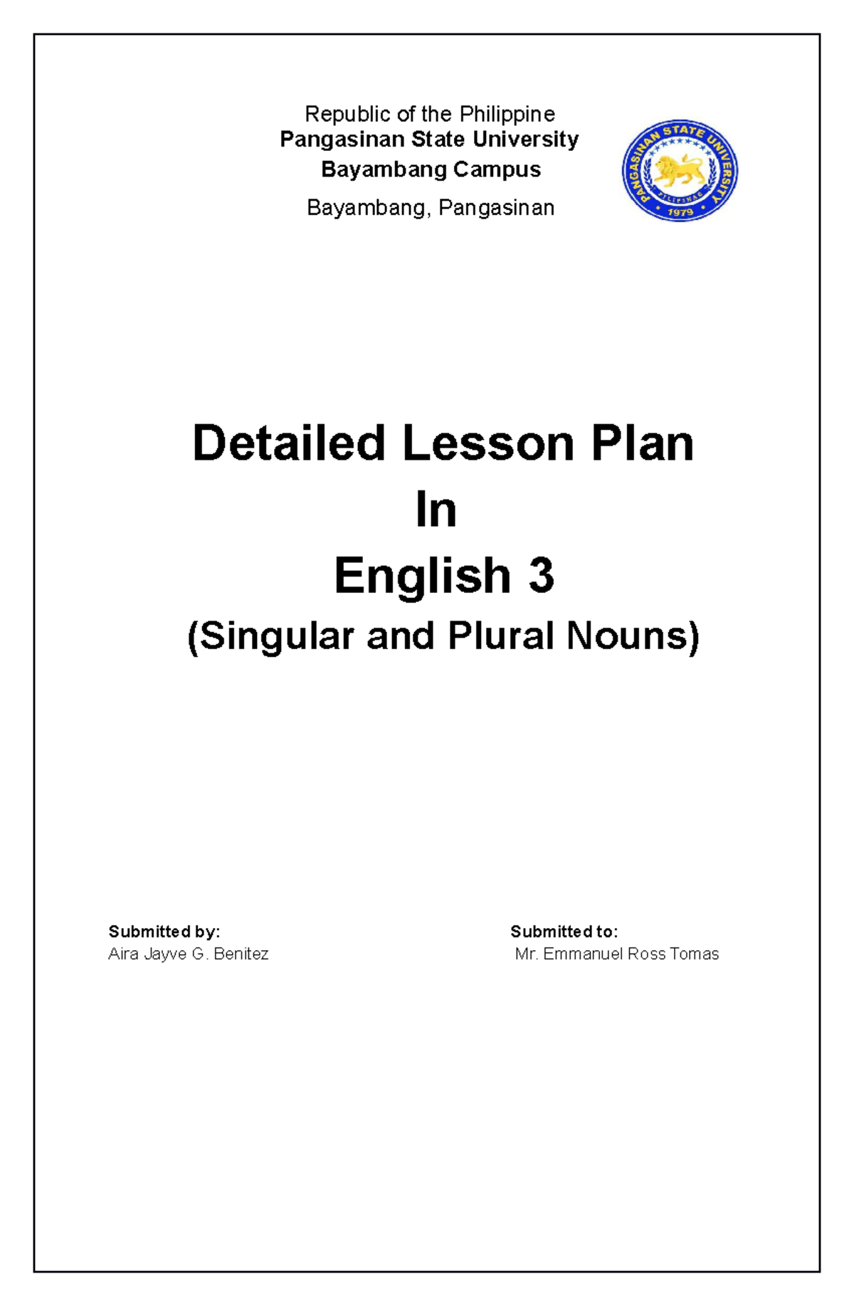 Lesson-Plan-English - Helpful and reliable - Republic of the Philippine ...