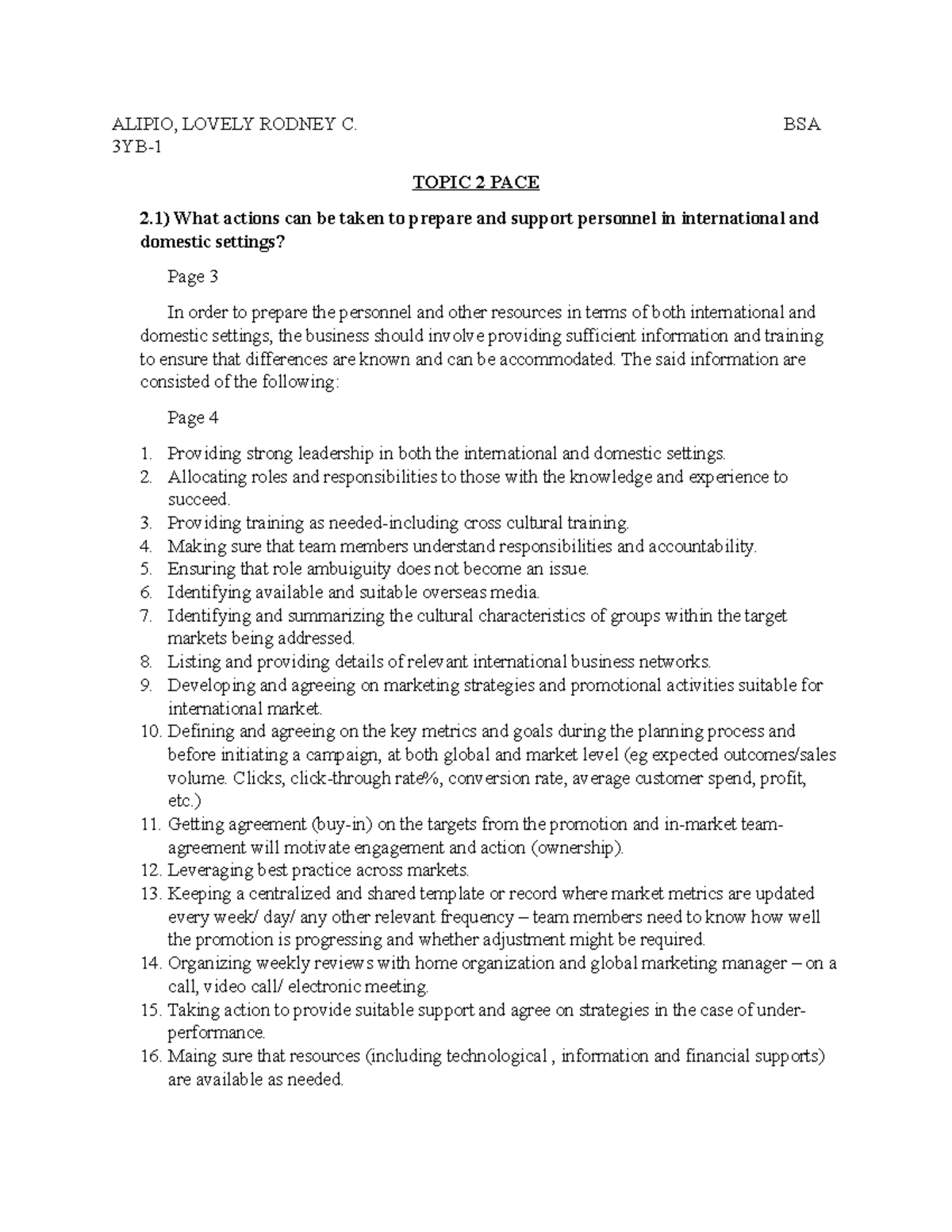 Pacetopic 2 - PACE 2 - ALIPIO, LOVELY RODNEY C. BSA 3YB- TOPIC 2 PACE ...