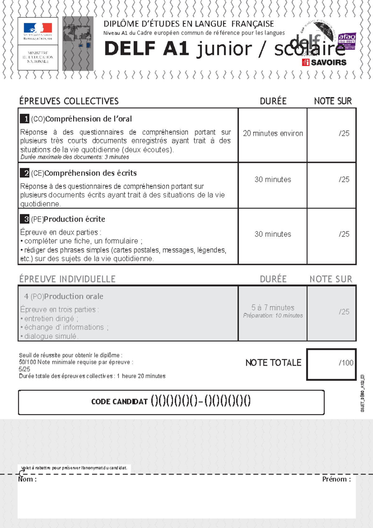 DELF-A1-scolaire-et-junior-sujet-1 (1) - DIPLÔME D’ÉTUDES EN LANGUE ...