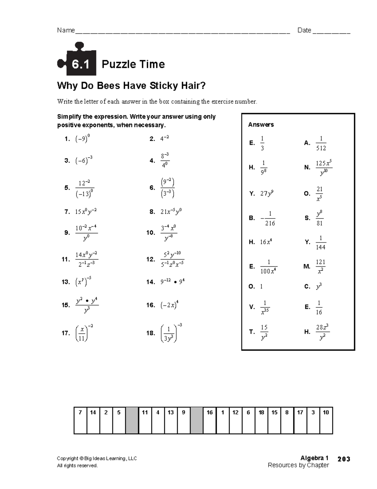 Math homework Part 2 day 97 - Copyright © Big Ideas Learning, LLC ...