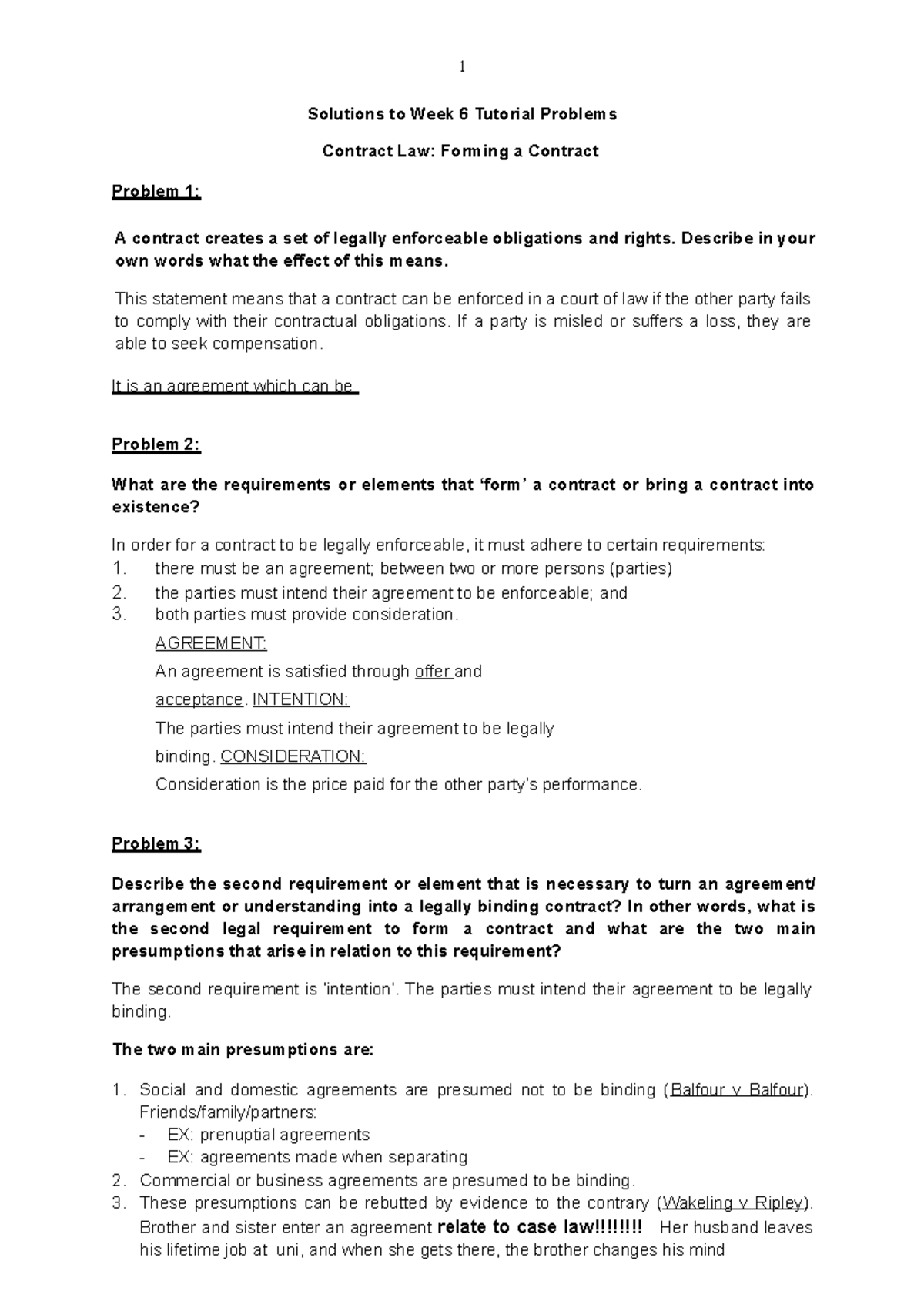 Tutorial.week6.solutions.contract formation - Solutions to Week 6 ...