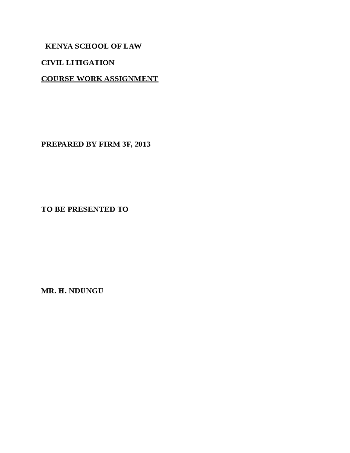 Doc - COMMECIAL DOCUMENTS - KENYA SCHOOL OF LAW CIVIL LITIGATION COURSE ...