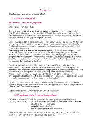 Chapitre 1 - Analyse démographique - CHAPITRE 1 : L’ÉVOLUTION ...