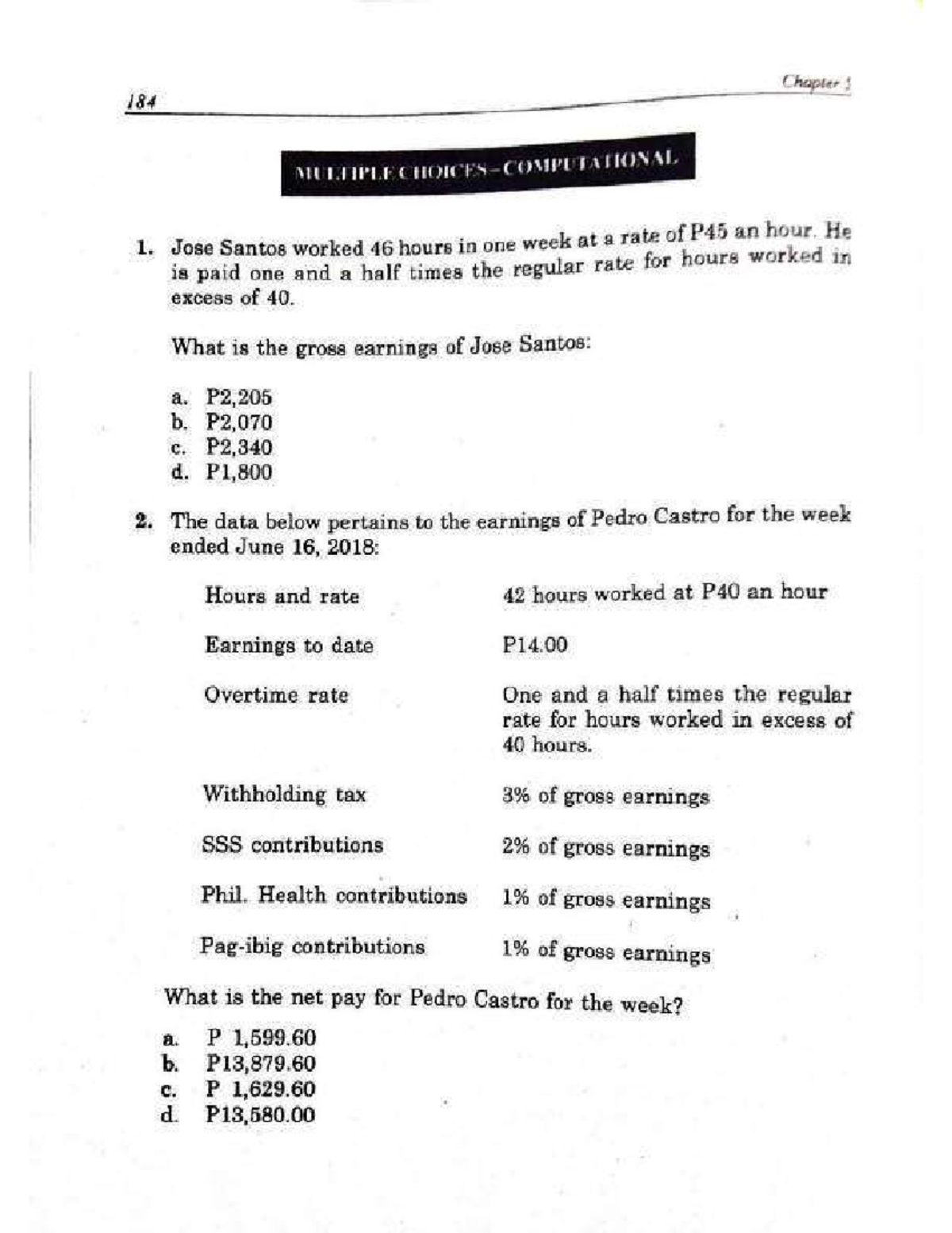 GUERRERO CHAPTER 5 PROBLEMS - Cost Acctg and Cost Management - Studocu