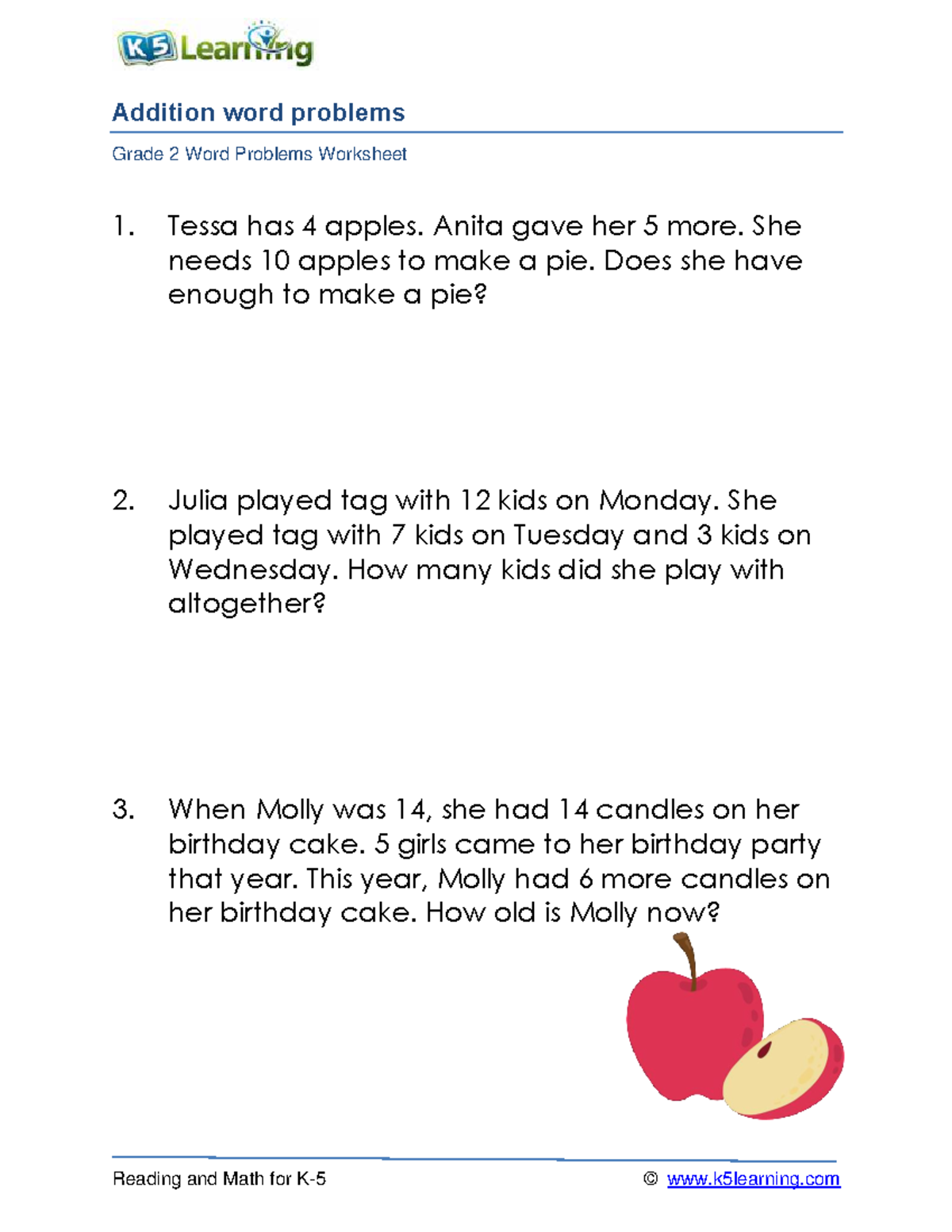 Grade-2-addition-word-problems-d - Reading and Math for K- 5 ...