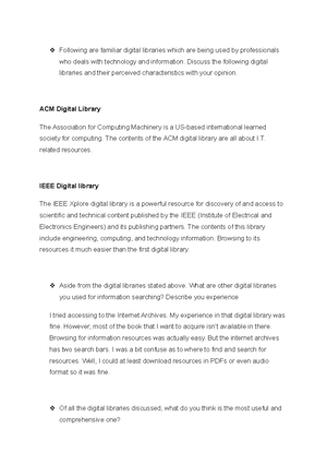 Module 2 Lesson 1 - digital library - This module provides an overview of selected digital - Studocu