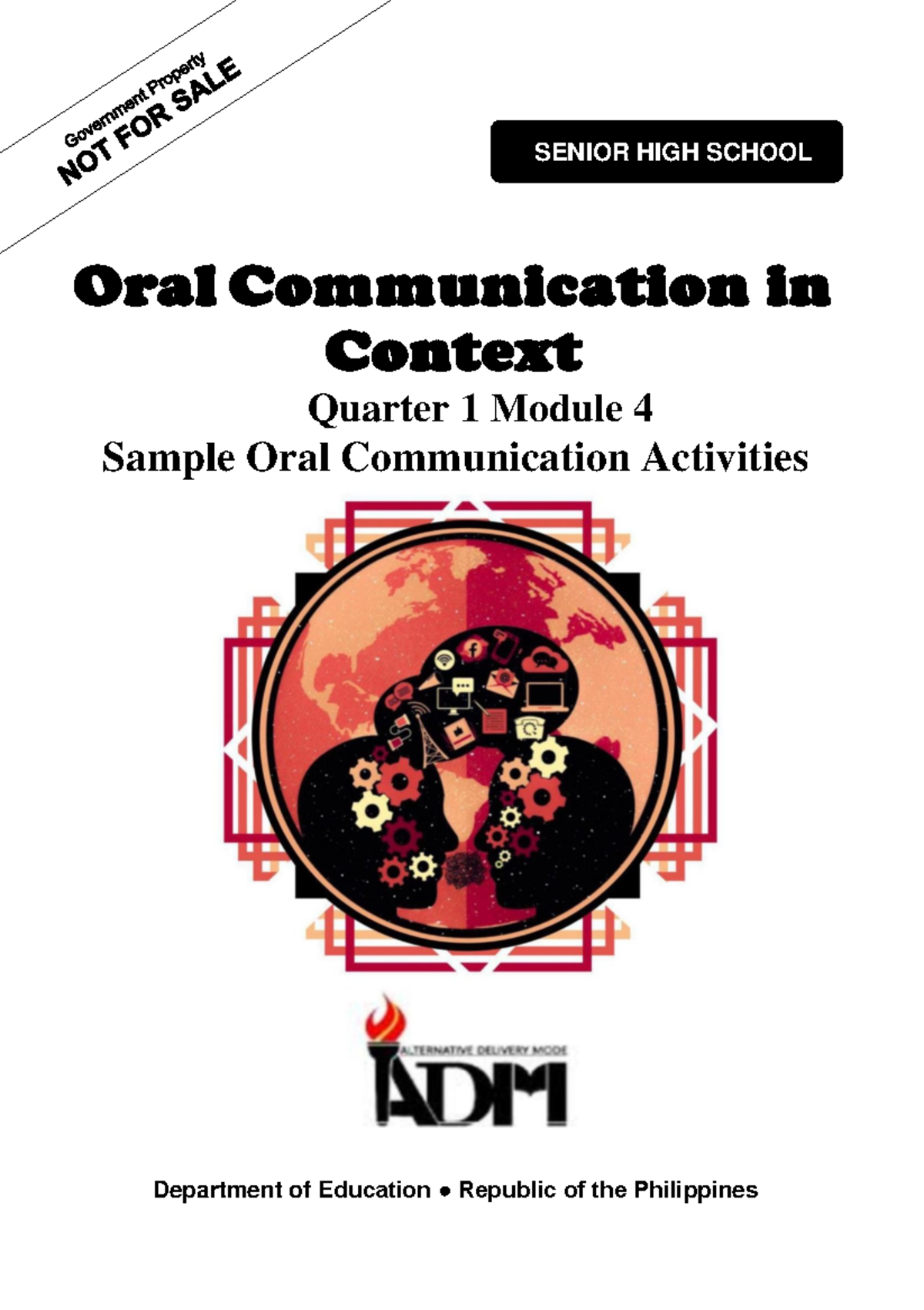 G11 Q1 Mod4 Sample Oral Communication Activities Version 3 Oral