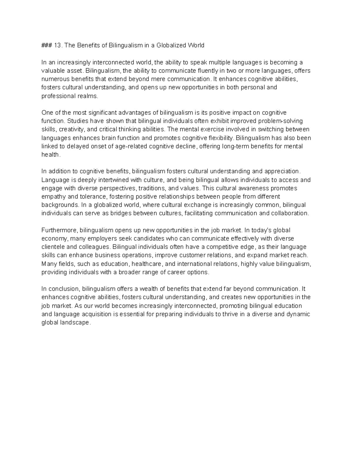 Essay 13 - The large molecules of all living things fall into just four ...