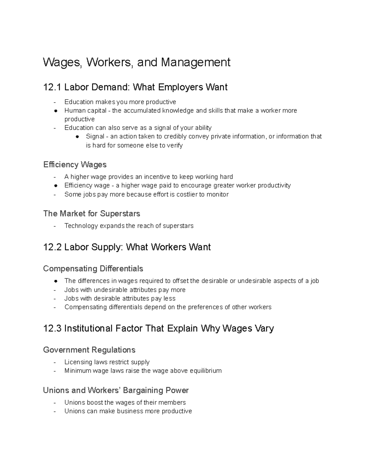 Macmillan Learning 12 Google Docs Wages Workers And Management
