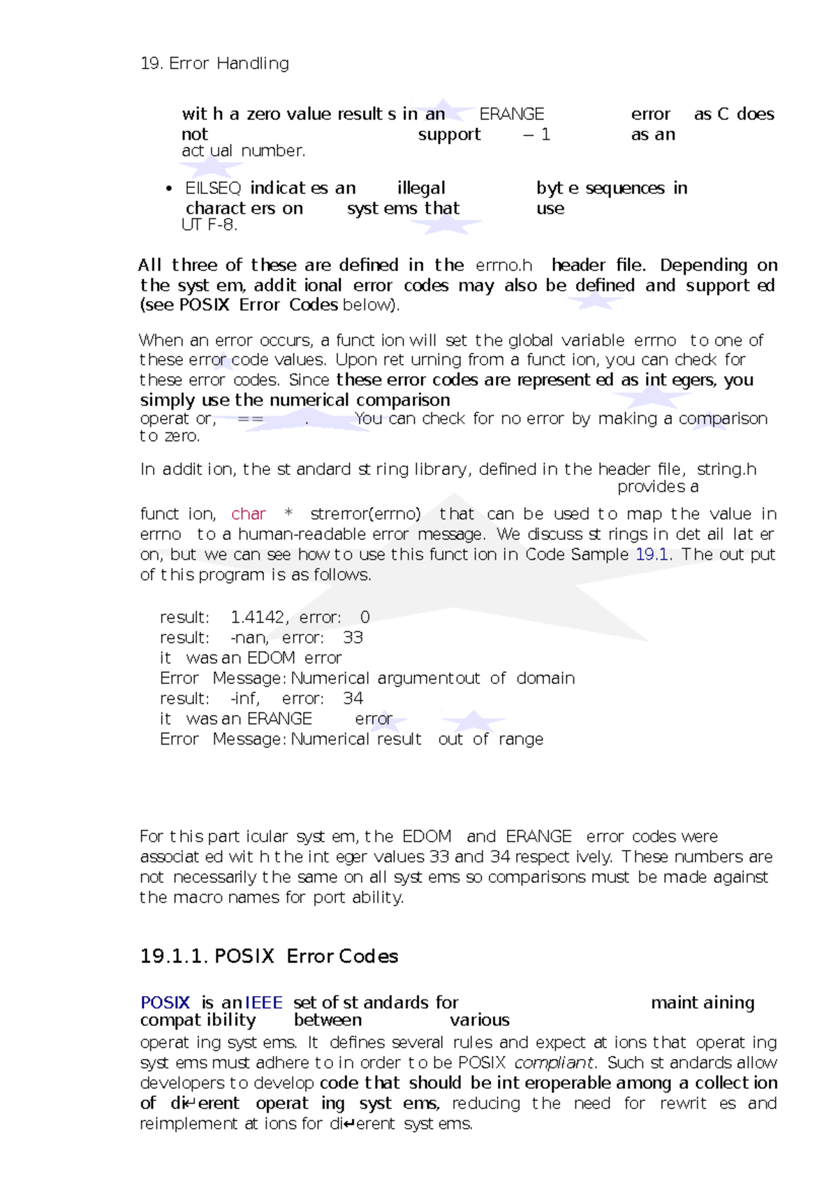 Cs115 intro to computer science(32) - Error Handling wit h a zero value result s in an ERANGE ...