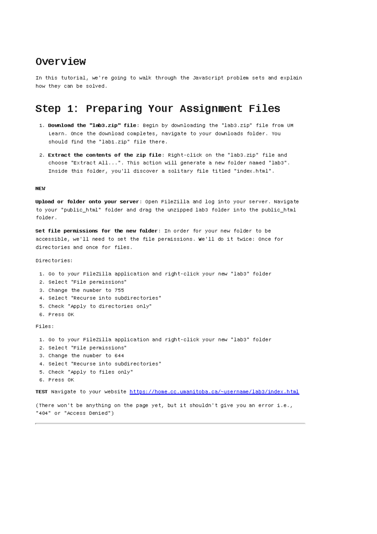 Lab3 instructions - Full tutorial for Lab 3. - Overview In this tutorial, we're going to walk ...