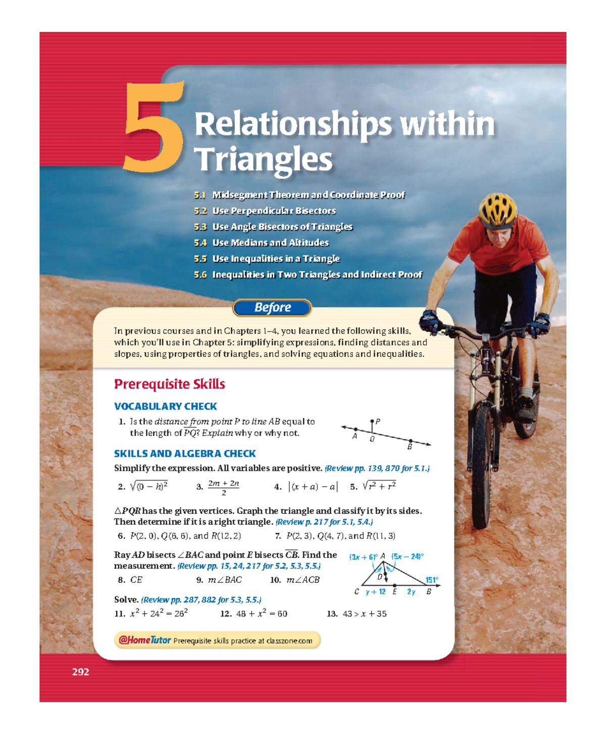 Geometry Textbook Chapter 5-6 - Relationships within 5 Triangles 5 ...