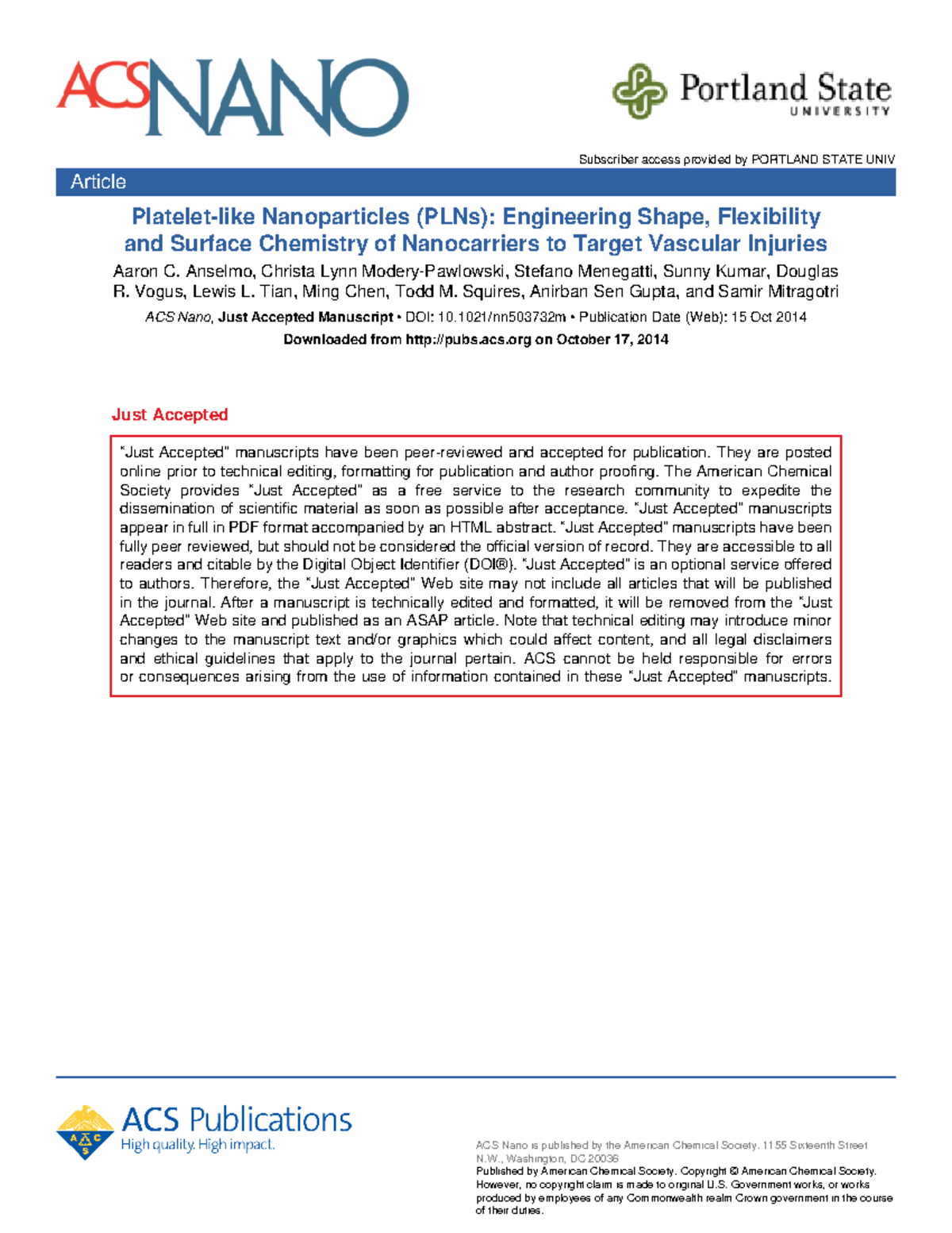 Platelet-like Nanoparticles Mimicking Shape, Flexibility, and Surface ...