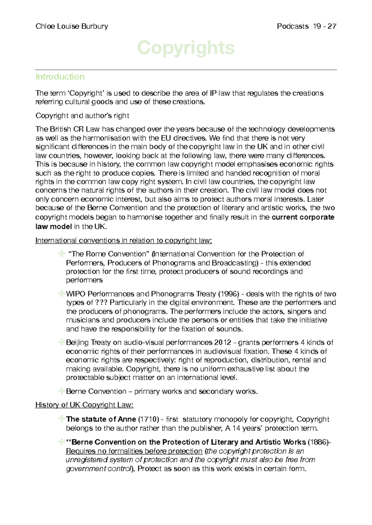 Lecture 5 - copyright - Copyrights Introduction The term ‘Copyright’ is ...