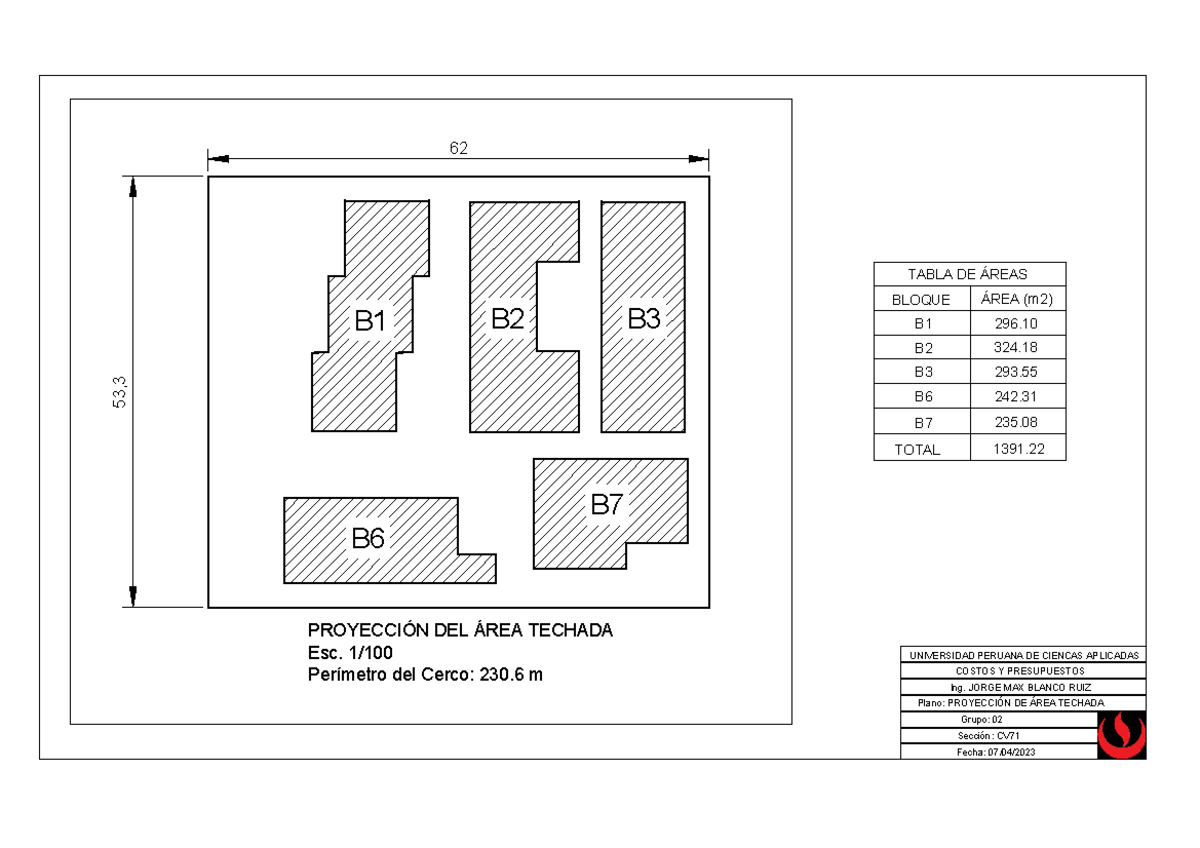 Plano ÁREA Techada G02 - apuntes de construccion - Construcción I - B B ...