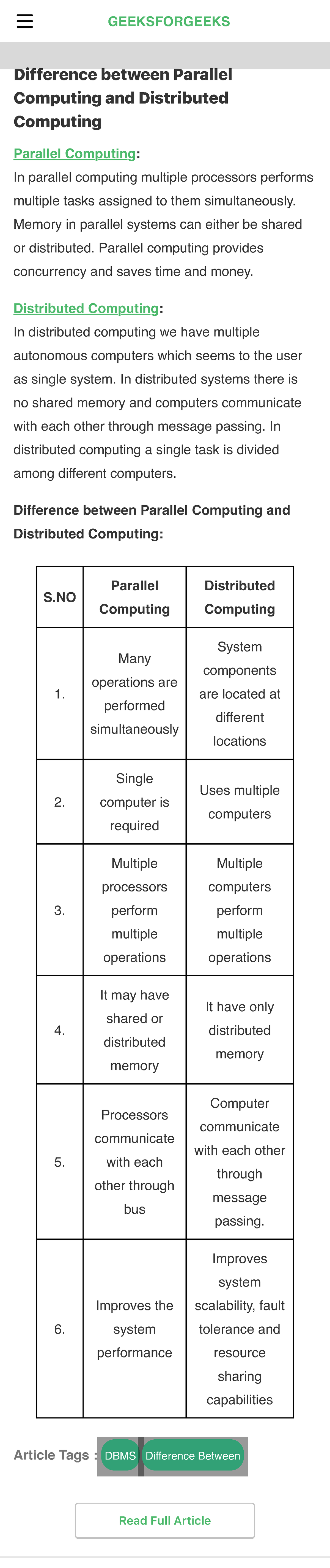 Difference Between Parallel Computing And Distrib Difference Between Parallel Computing And 
