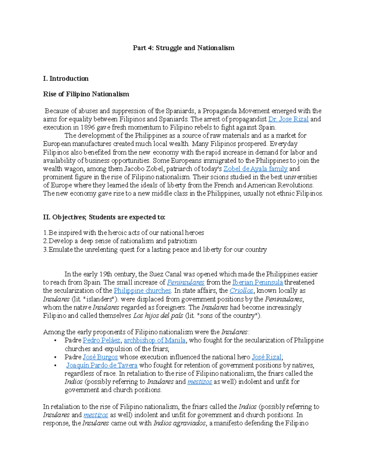 Topic-4-Struggle and Nationalism - Part 4: Struggle and Nationalism I ...