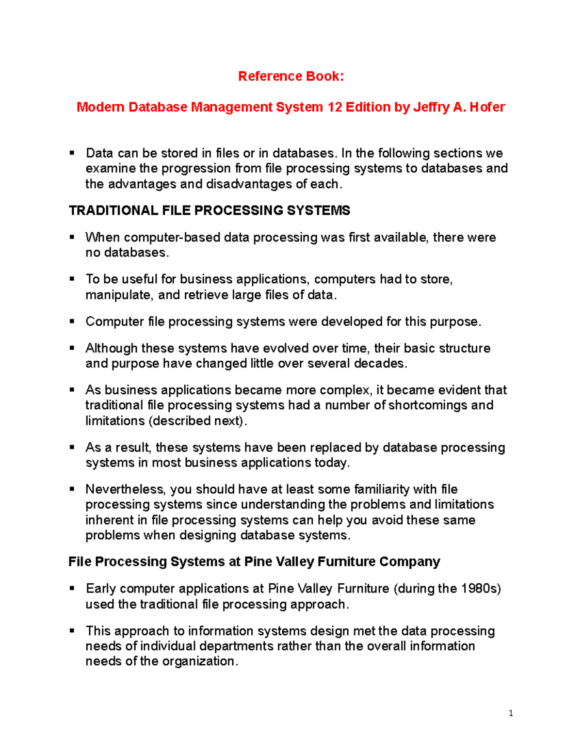 2-DB Notes - Reference Book: Modern Database Management System 12 ...