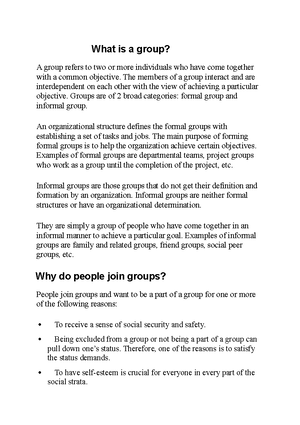 Elaborate the types of groups - Characteristics of Groups ...
