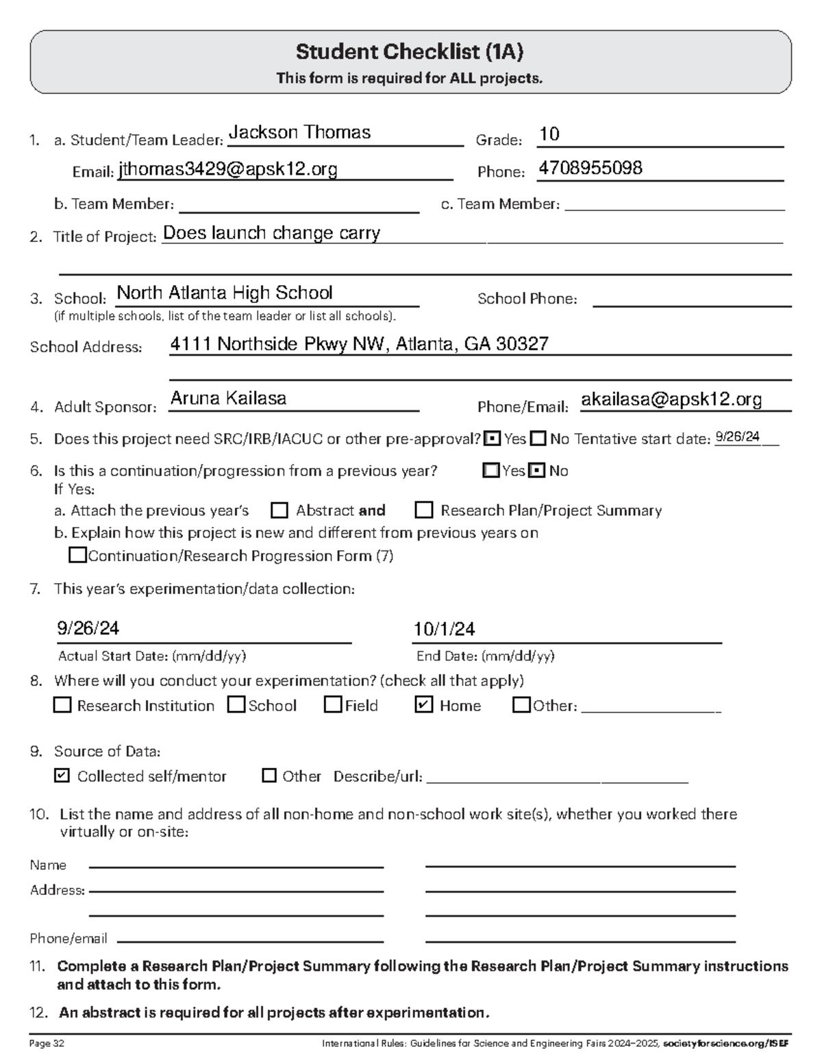 1A-Student-Checklist - Page 32 International Rules: Guidelines for ...