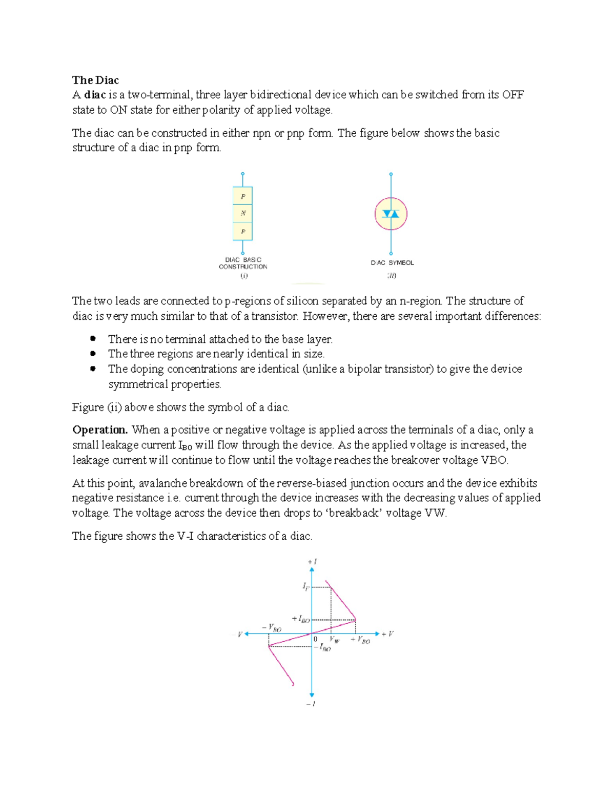 UJT and Diac - breakdown devises under UJT and Diac - The Diac A diac ...