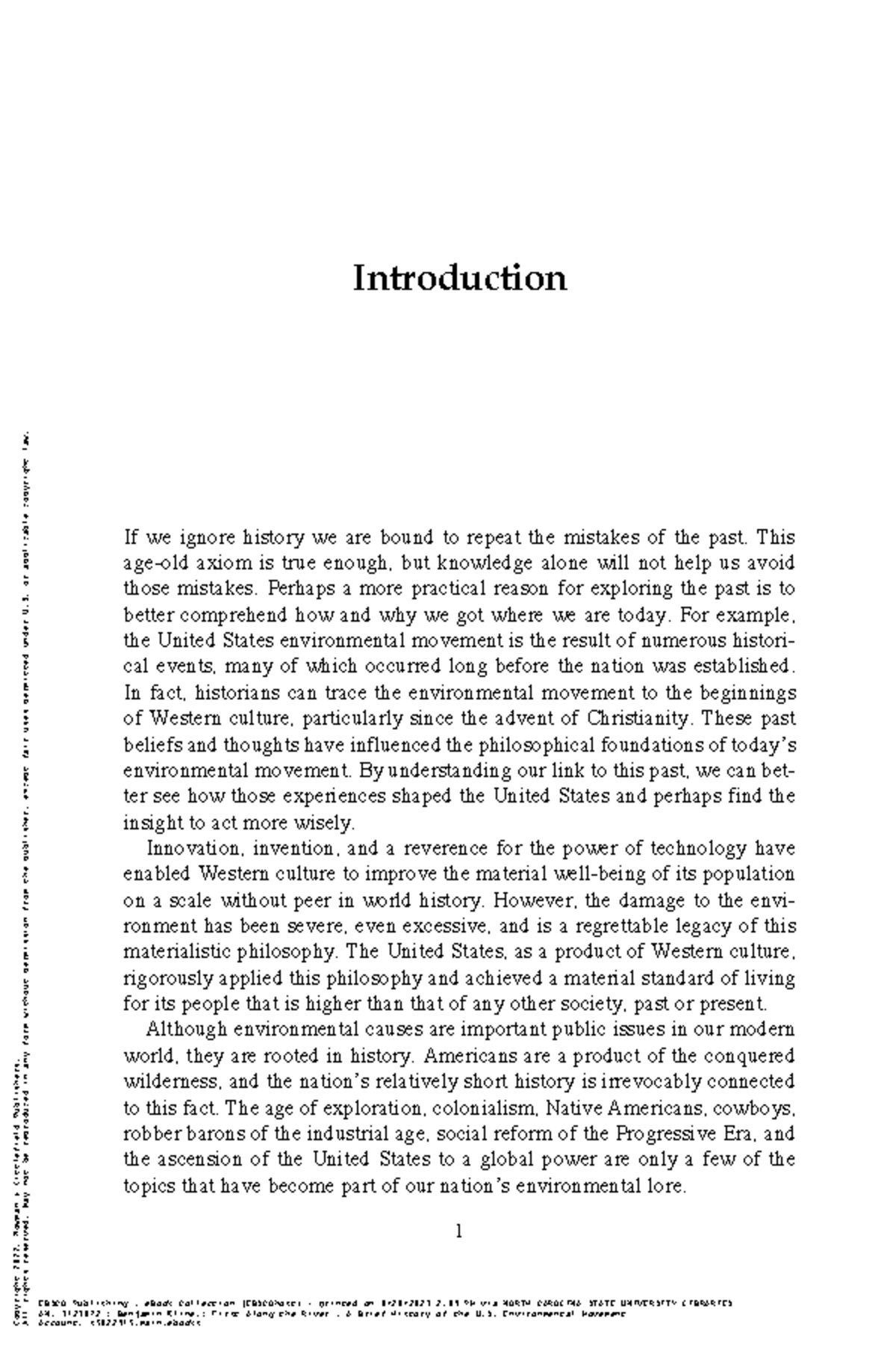 Benjamin Kline 2022 Introduction First Along The River ABr - 1 If we ...