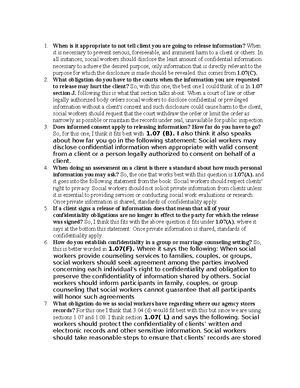 Code of ethics class notes rules and expection and duty to warn - Code ...