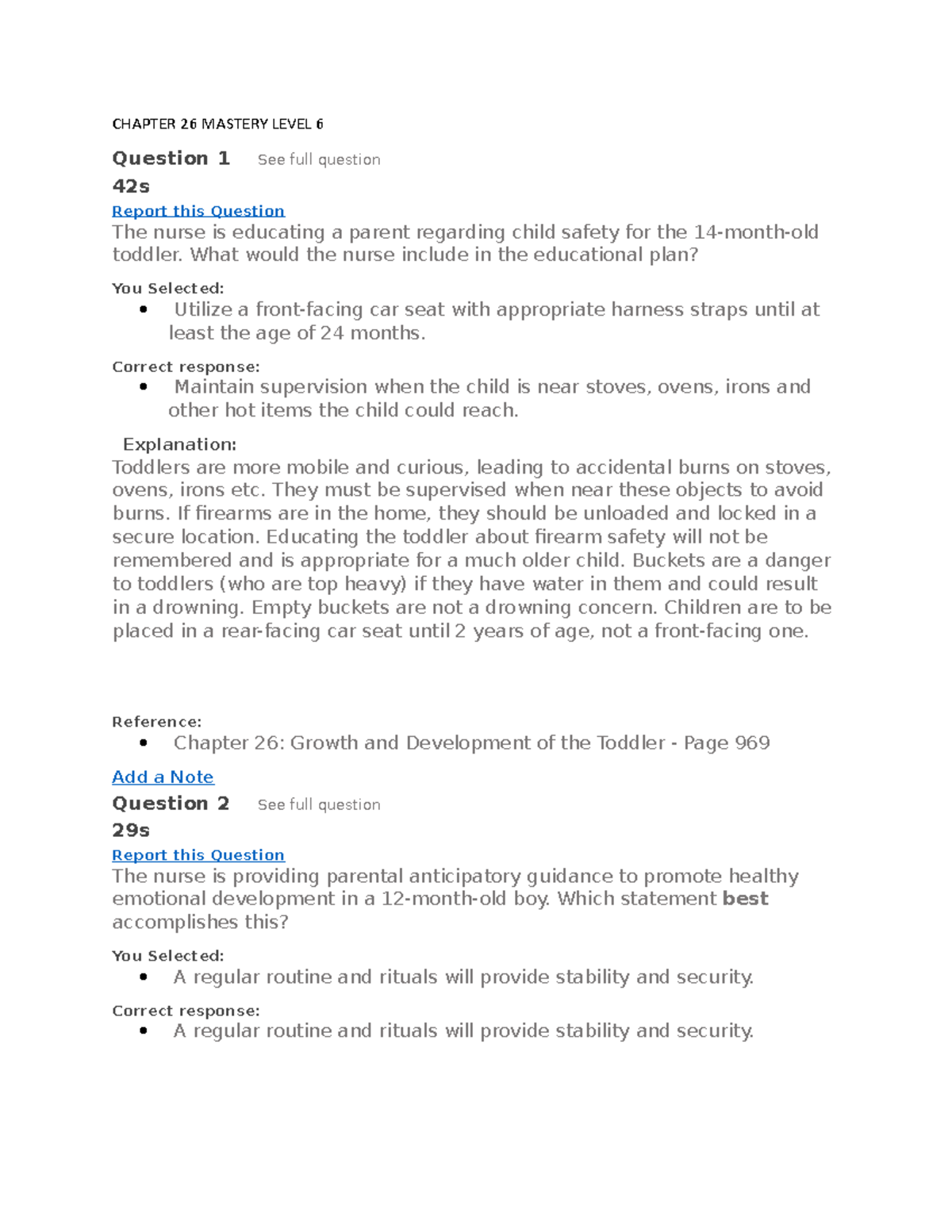 Chapter 26 Mastery Level 6 - CHAPTER 26 MASTERY LEVEL 6 Question 1 See ...