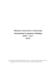 D372 - Introduction to Systems Thinking - Studocu