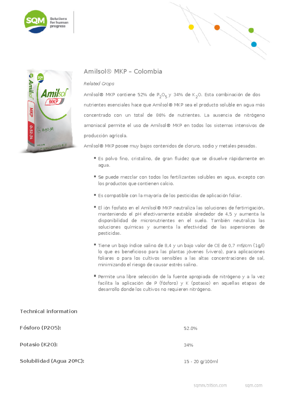 Ficha Tecnica Amisol MKP - Amilsol® MKP – Colombia Related Crops ...