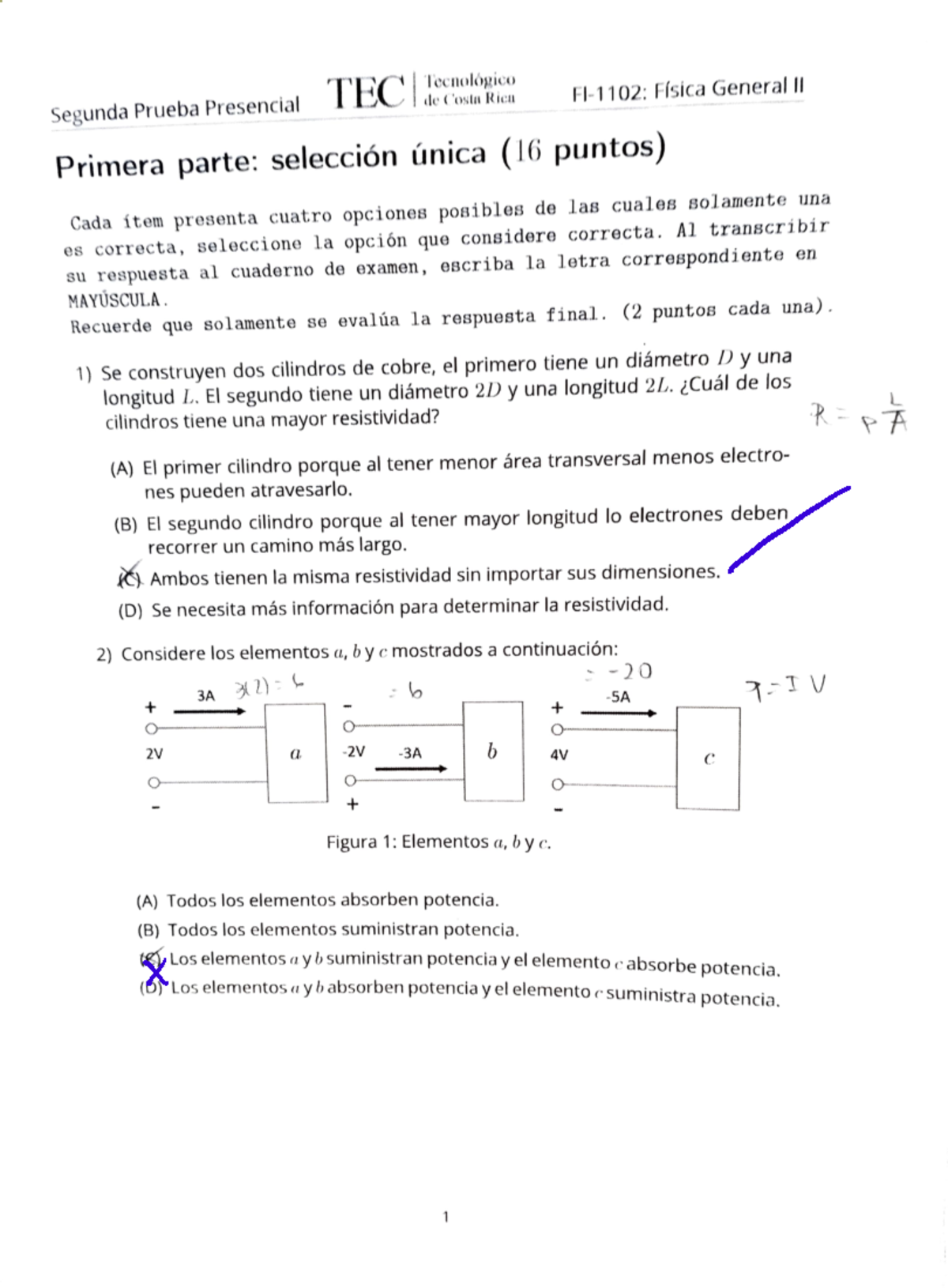 II Parcial Física 2 IIS 2022 Ordinario - FI-1102: Fisica General II Segunda Prueba Presencial ...