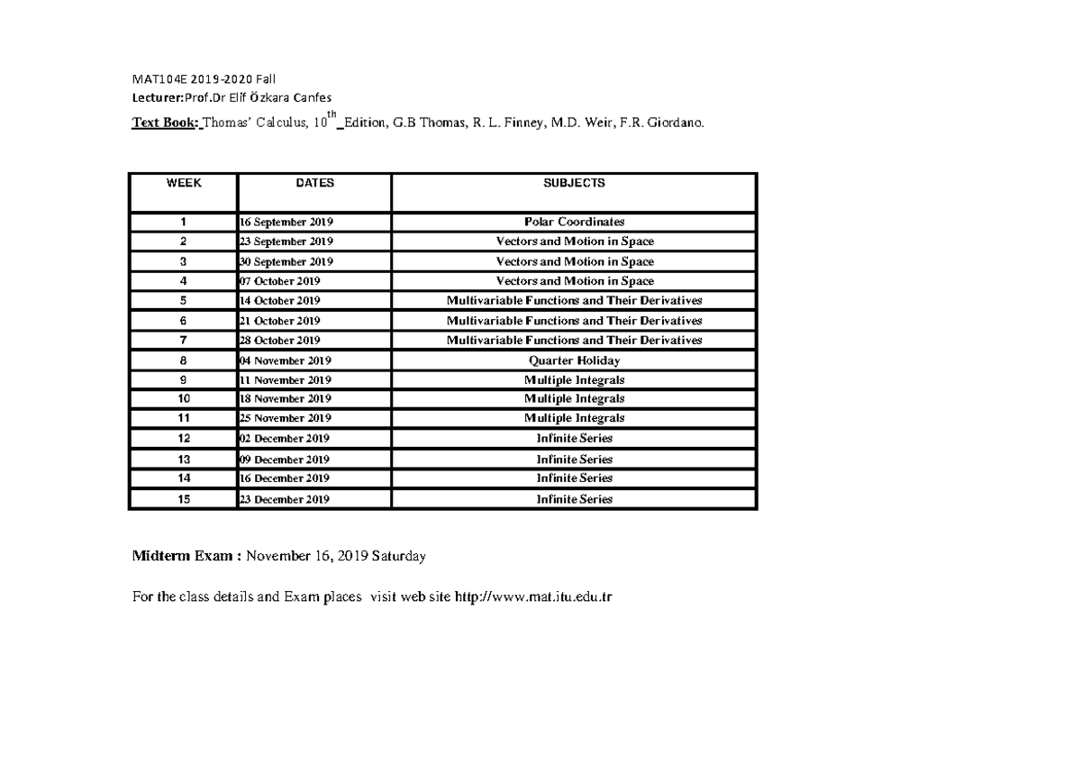 Syllabus-2019-2020 fall - Warning: TT: undefined function: 32 Warning: TT: undefined function ...